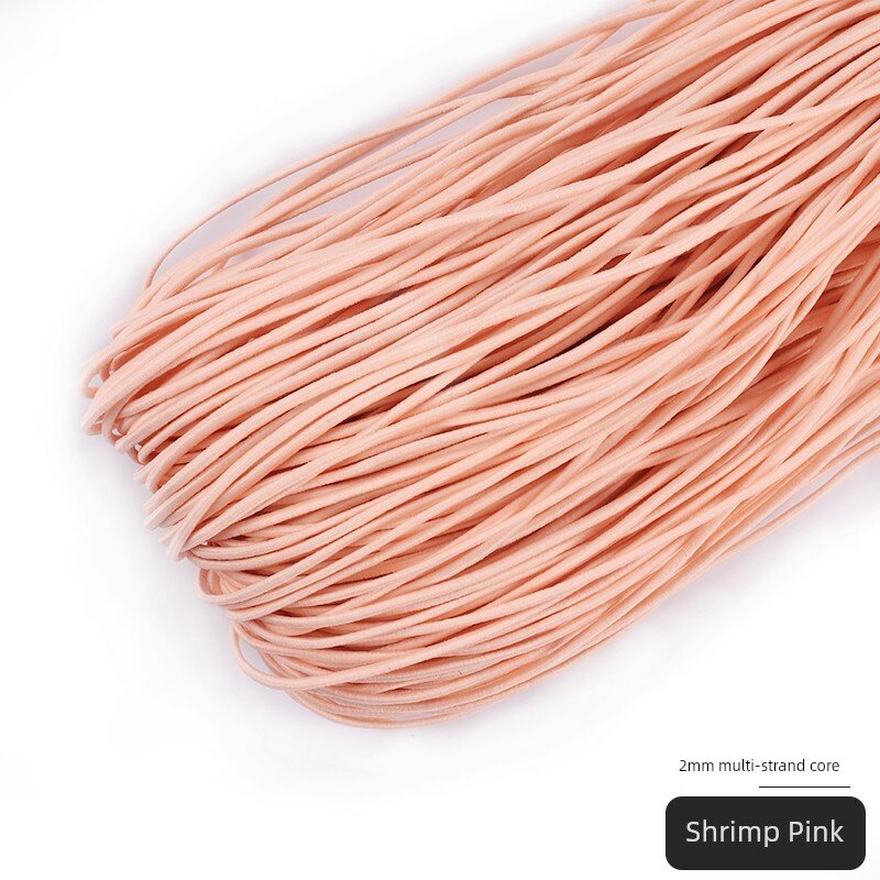 2 мм красочная эластичная круглая эластичная лента повязка на голову резинка DIY аксессуары для одежды тонкая резиновая