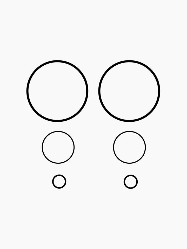 Набор резиновых деталей на мотоцикл Иж Юпитер 6 (6шт.)