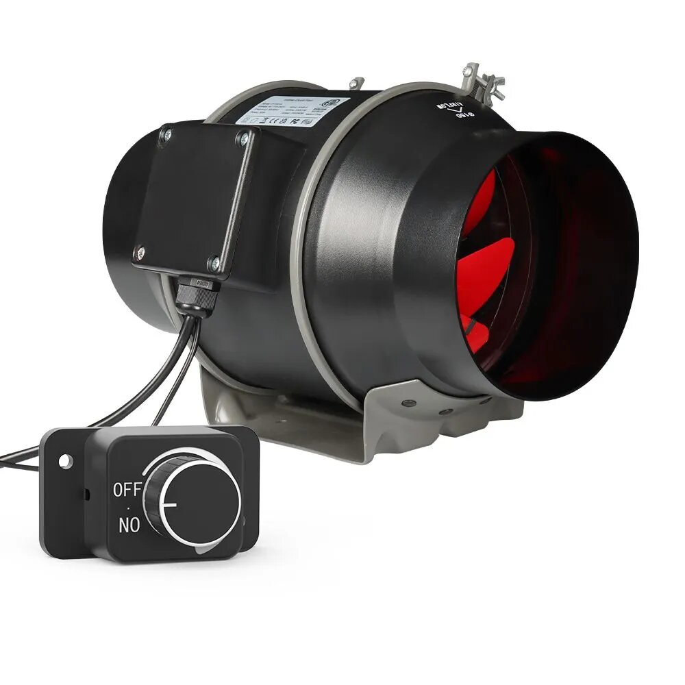 6 дюймовый встроенный канальный вентилятор с электродвигателем EC , с регулятором переменной скорости для гидропонной вентиляции , для выращивания в палатке