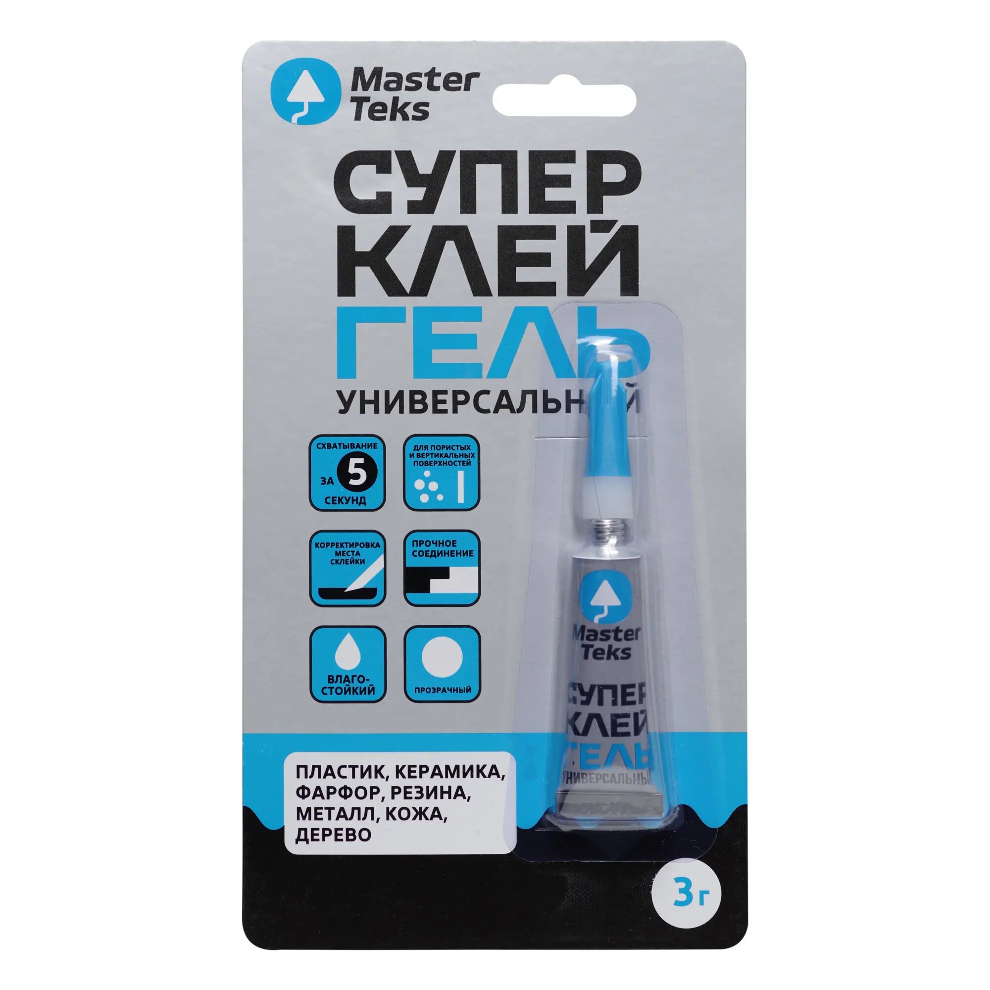 Секундный клей Masterteks гель 3 г
