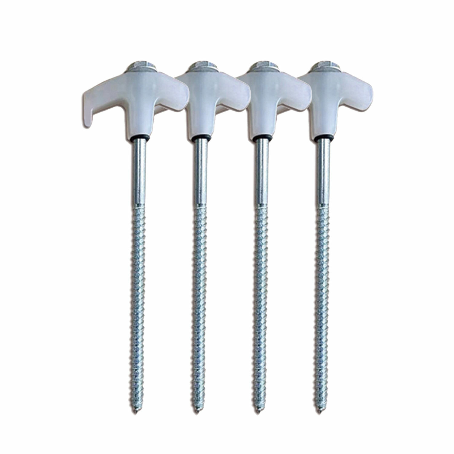 8" Винтовые столбы для палат - Анкеры для земли винтовые, Новые металлические резьбовые шипы для палат, Столбы для палат тяжелого назначения, Столбы для палат для отдыха на открытом воздухе (4шт), Материал: Углеродистая сталь, Вес: 70г/шт, Цвет: Черный,