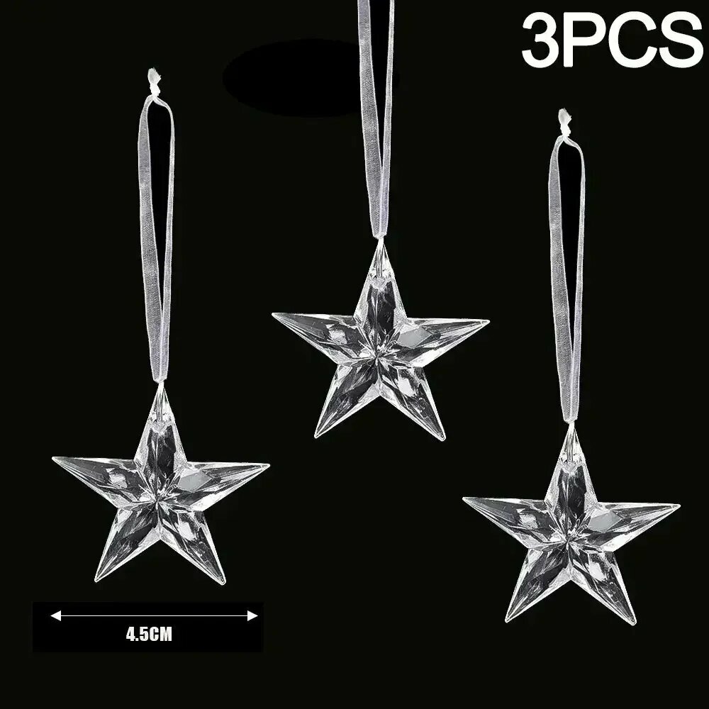 3 шт. Хрустальные звезды для подвешивания, Цвет: C-3PCS