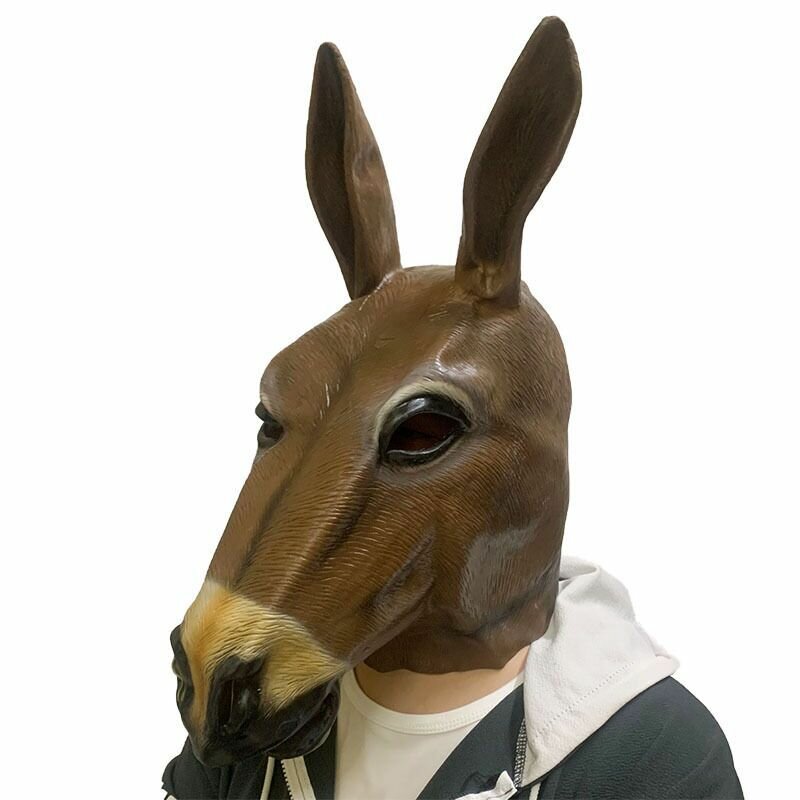 Серия масок животных от интернет-знаменитостей, стиль TikTok, смешная маска орангутанга, головы осла, хаски, панды из латекса
