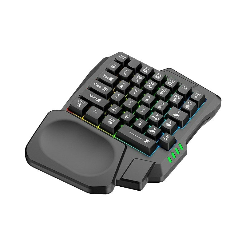 Кросс-бордерная одноручная клавиатура, цветная механическая, 35 клавиш с подставкой для телефона, контроллер для игры PUBG, мобильная игра, артефакт PUBG