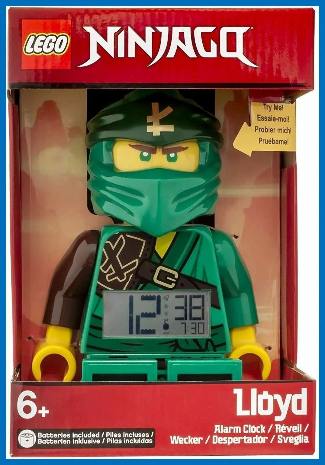 Лего Будильник Ниндзяго Ллойд высота 23 см