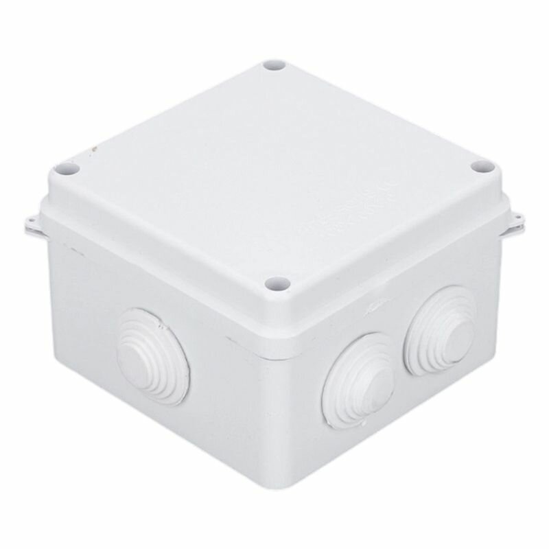 1 решетчатая водонепроницаемая распределительная коробка с резиновой заглушкой, наружный блок питания для мониторинга в помещении, кабельная герметичная коробка-100x100x70 мм