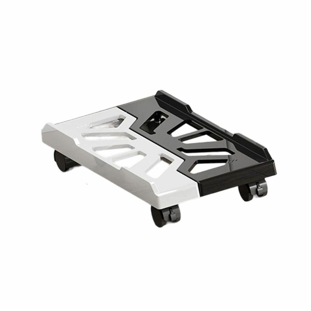 Стойка для системного блока с колесами под столом, Черно -белое коло