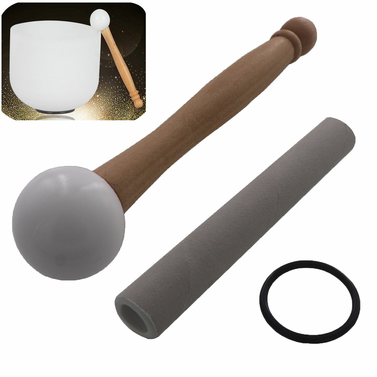 Хрустальная музыкальная чаша, кварцевая поющая чаша с частотой 432 Гц-8 дюймов-начальный уровень