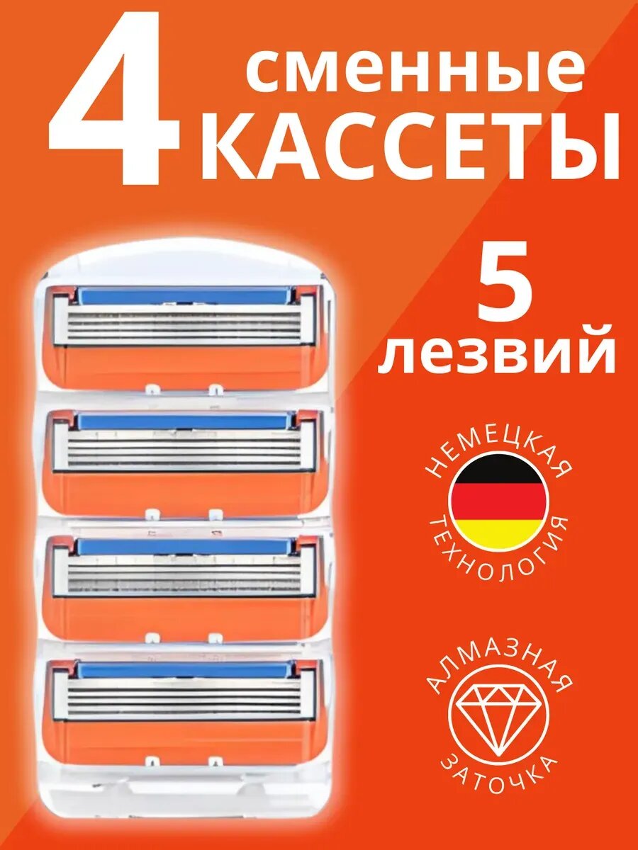 Кассеты для бритья мужские 5 лезвий