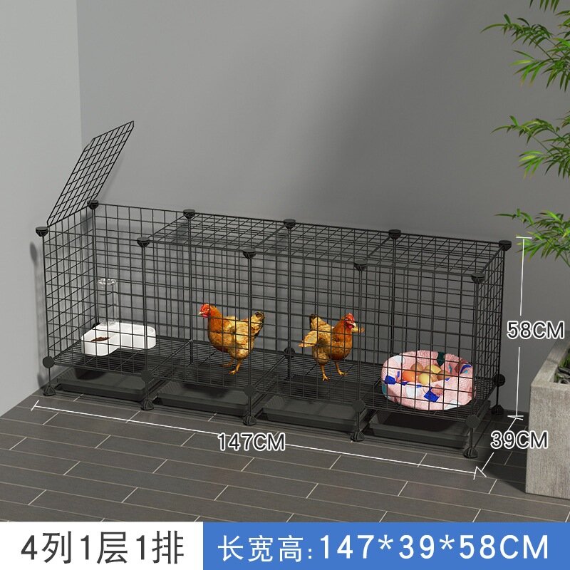 Маленькая клетка для кур и уток для домашнего использования, маленький домашний курятник, курятник с сеткой, собранная клетка для кур на балконе, большого размера