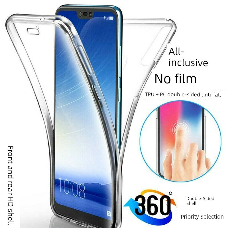 Подходит для Apple 11 pro max чехол для мобильного телефона двусторонний X/XS all-inclusive 7/8puls anti-fall xr