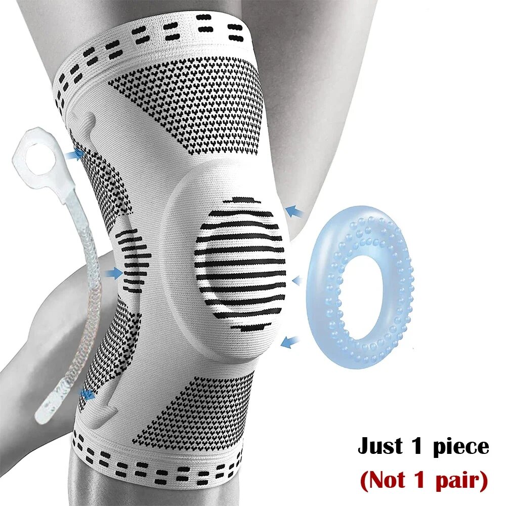1 шт. спортивный бандаж на колено компрессионная Поддержка коленного сустава с боковым стабилизатором для облегчения боли в колене, бегунок, слеза за мозга, артрита