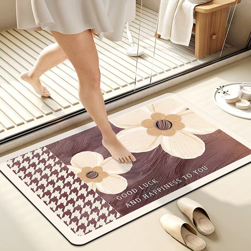 Коврик для входной двери, впитывающий коврик для дома, ковер для спальни, впитывающий коврик для ног в ванной, коврик для ванной из технического вельвета