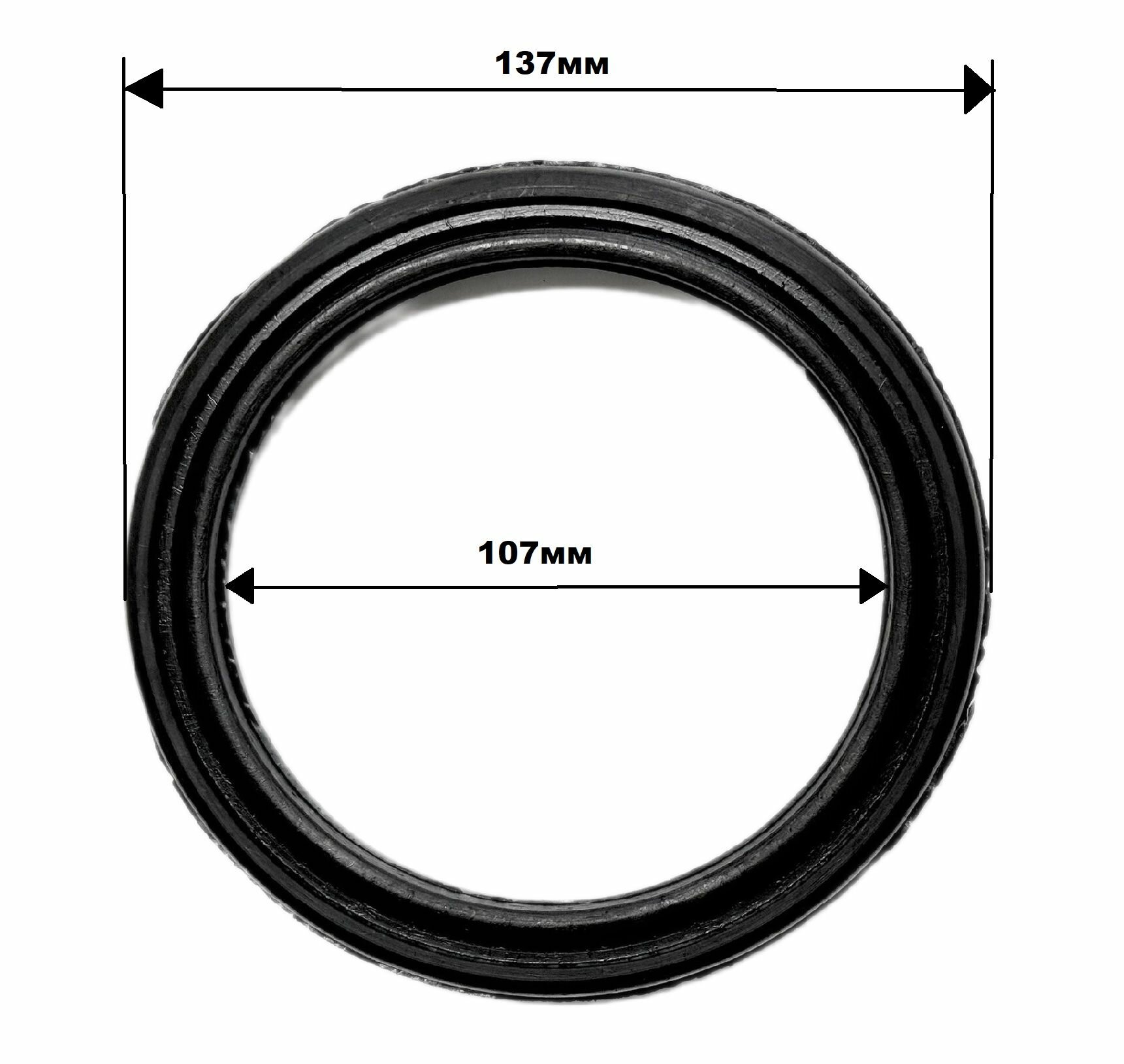 Фрикционное кольцо (колесо) 107x135x15 мм для снегоуборщика Sungarden, DDE, Patriot, Champion, Prorab и пр. (аналог KC55-02-15-2)