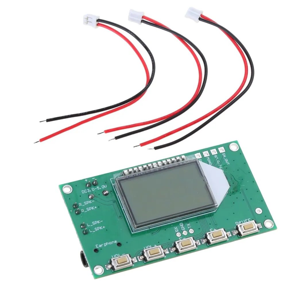 PLL LCD Цифровой FM-радиоприемник Модуль 87-108 МГц Беспроводной Микрофон Стерео