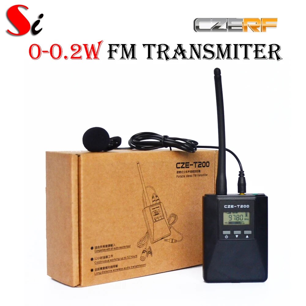 CZERF T200 Портативный FM-передатчик