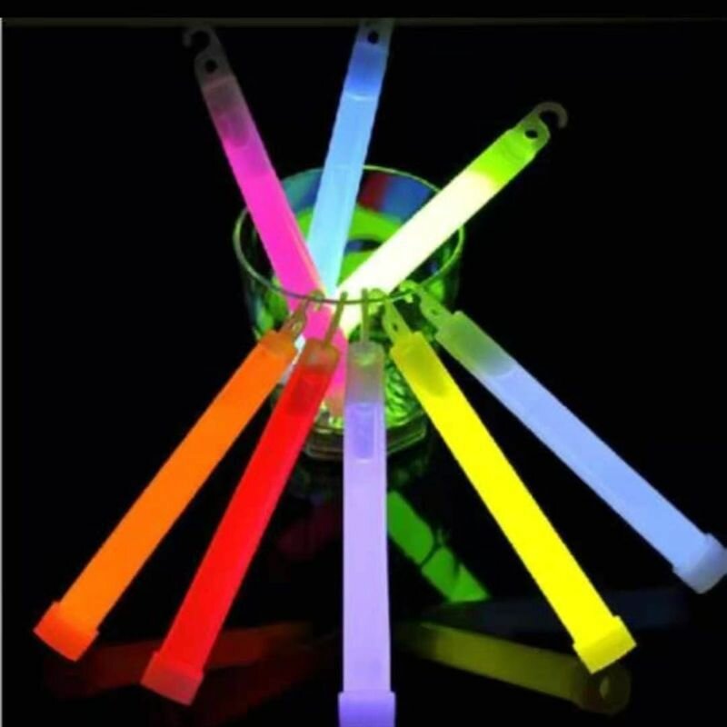 6inch Светящаяся палочка, супер яркая, для наружного освещения, светящаяся палочка, фонарик, светящаяся палочка с крючком