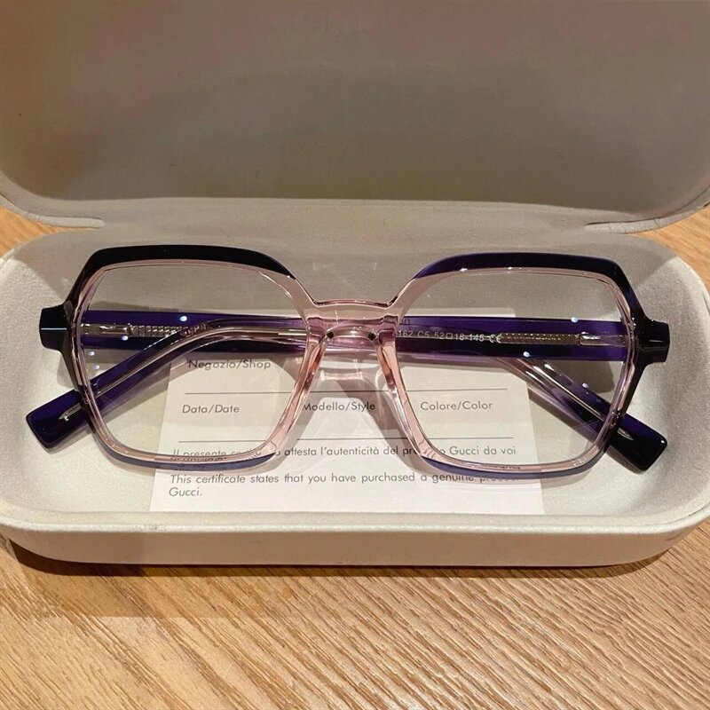 Женские очки CLLOIO, оправа C5-Pink Purple, рецепт 0