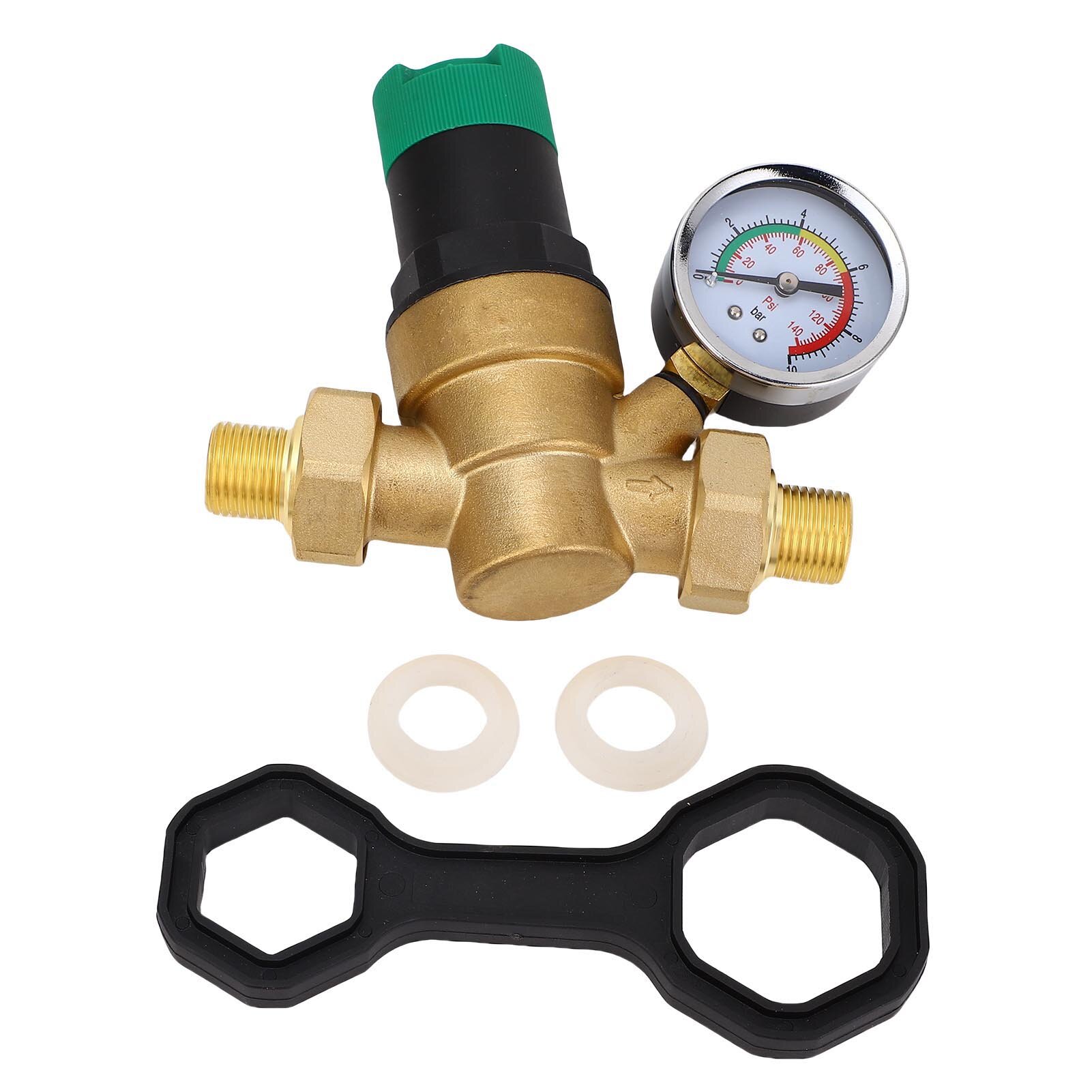 Регулятор давления воды из латуни, точный, многофункциональный, регулируемый фильтр с циферблатом, 1/2 дюйма (DN15)