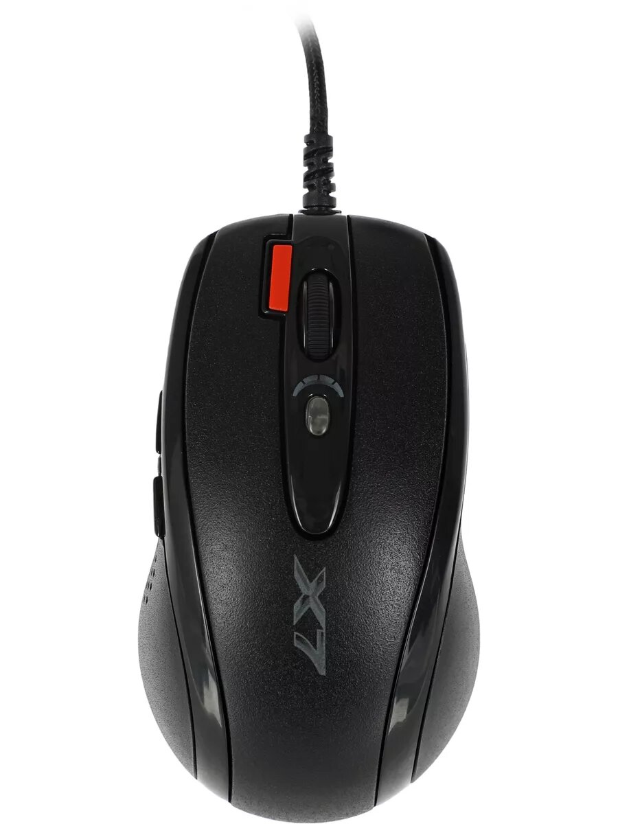 Мышь A4Tech XL-750BK Black игровая, для правши, проводная, 7 кнопок, 3600dpi, USB