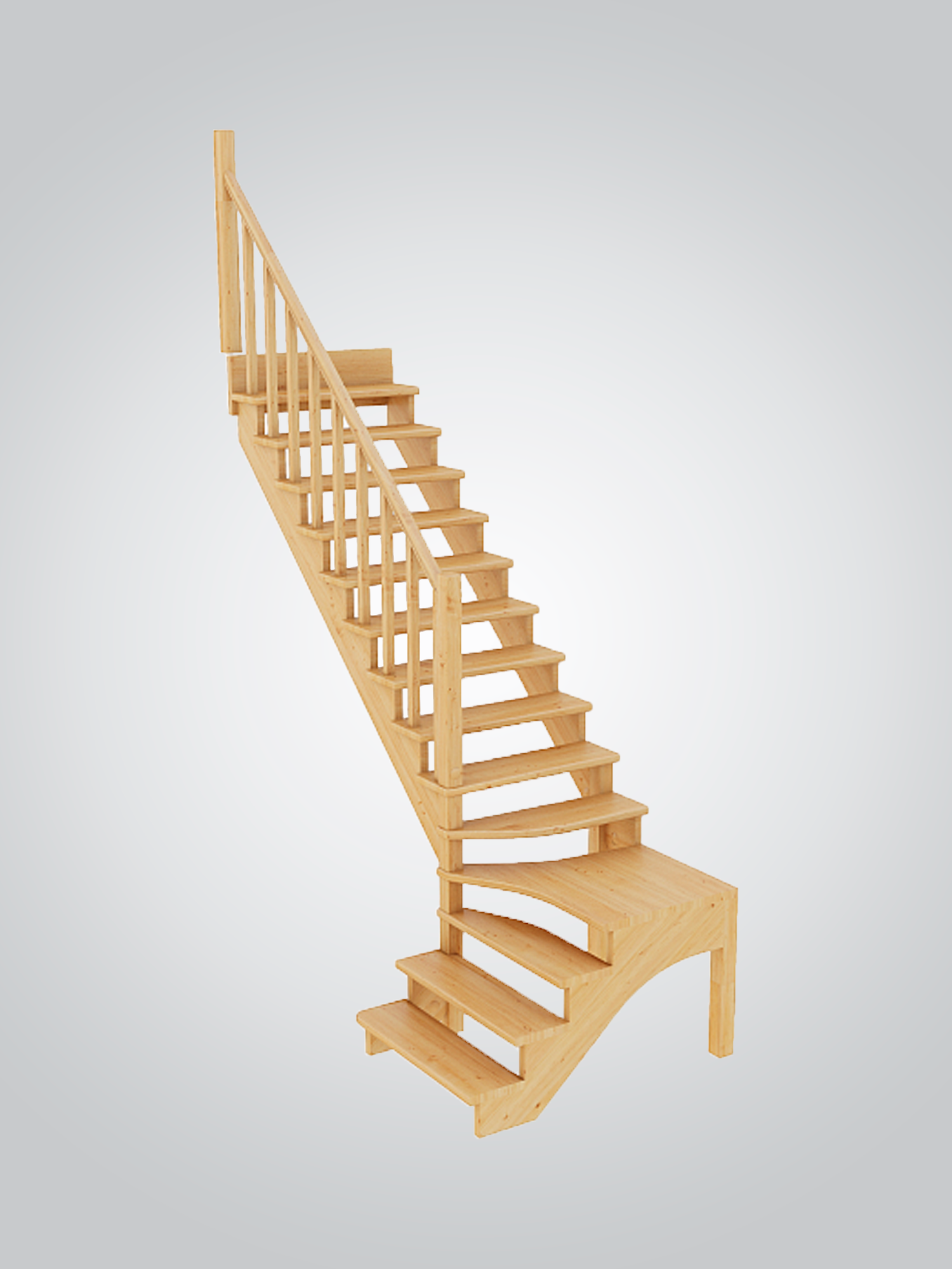 Лестница на второй этаж К-031м/1 Левая