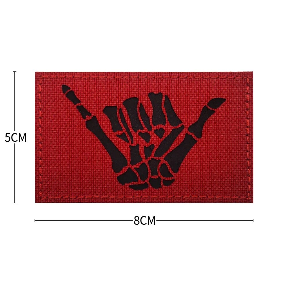 Нашивка "Shaka" красная, 8x5 см, TH033-M00159-10