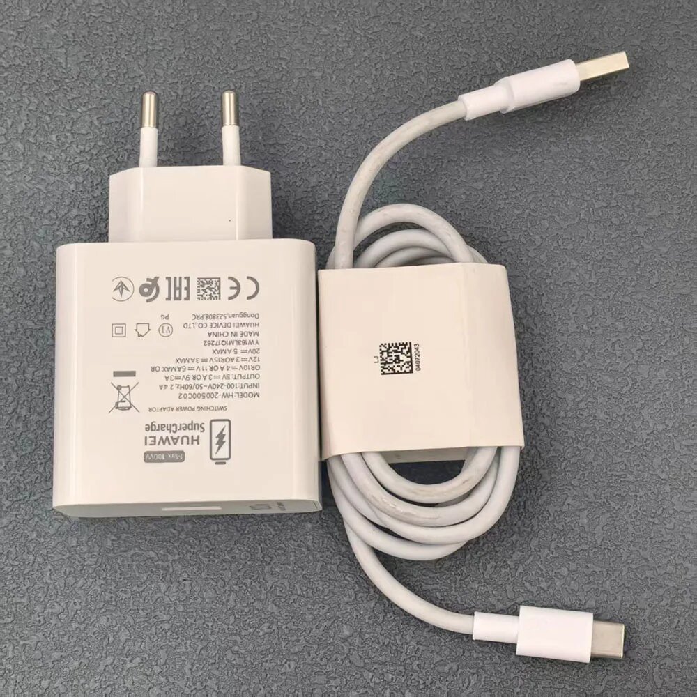 Быстрое зарядное устройство Huawei 100 Вт SuperCharge EU, кабель типа C 6A для Huawei Mate 70 60 Pro 70RS X6 Pura 70 80 Pro Pro+ Nove 10 11 14 Pro