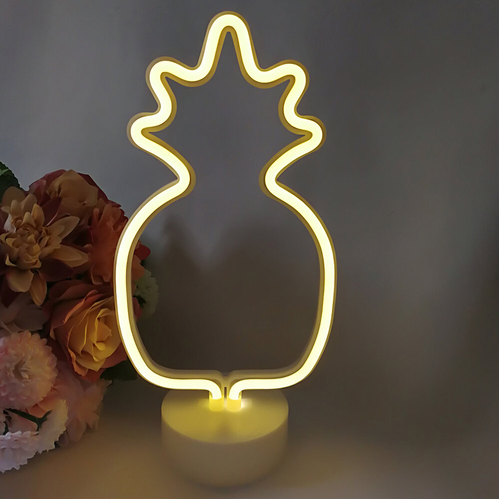 Светодиодная неоновая плашка со стойкой для вечеринок, съемный настольный декоративный свет для детской комнаты, стиль 6, материал PP, батарейки 3 АА (не входят), напряжение 4.5В, размер упаковки 195*330*40мм, вес упаковки 318г