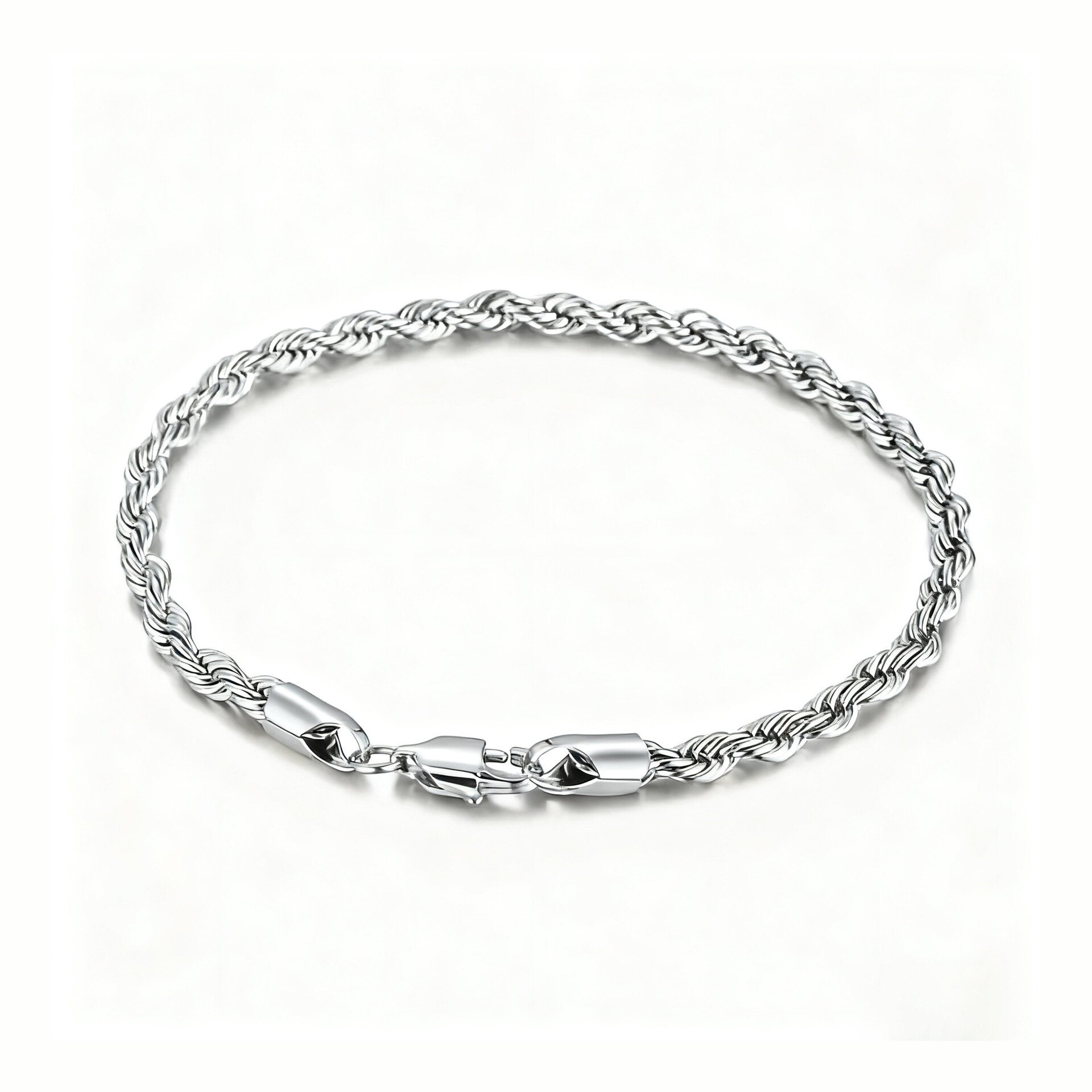 2026 Новейшая кросс-бордерная европейская и американская популярная хип-хоп цепочка 4-8 мм утолщенная и уплотненная из нержавеющей стали плетеная цепочка скрученная ручная цепочка прямая продажа