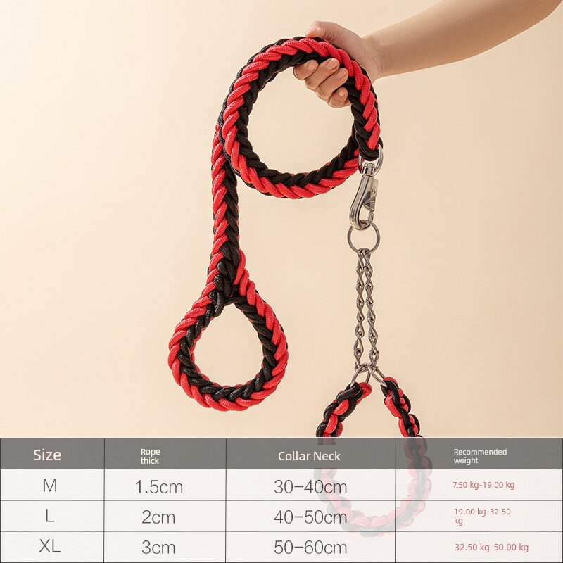 Поводок для средних и крупных собак, поводок для золотистого ретривера, цепь для лабрадора, ошейник для собак, ошейник