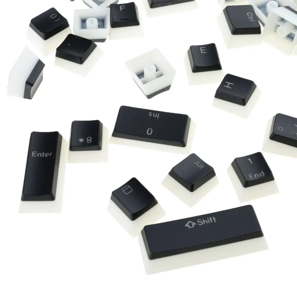 (1 комплект) механическая клавиатура Pudding keycap PBT keycap-черный