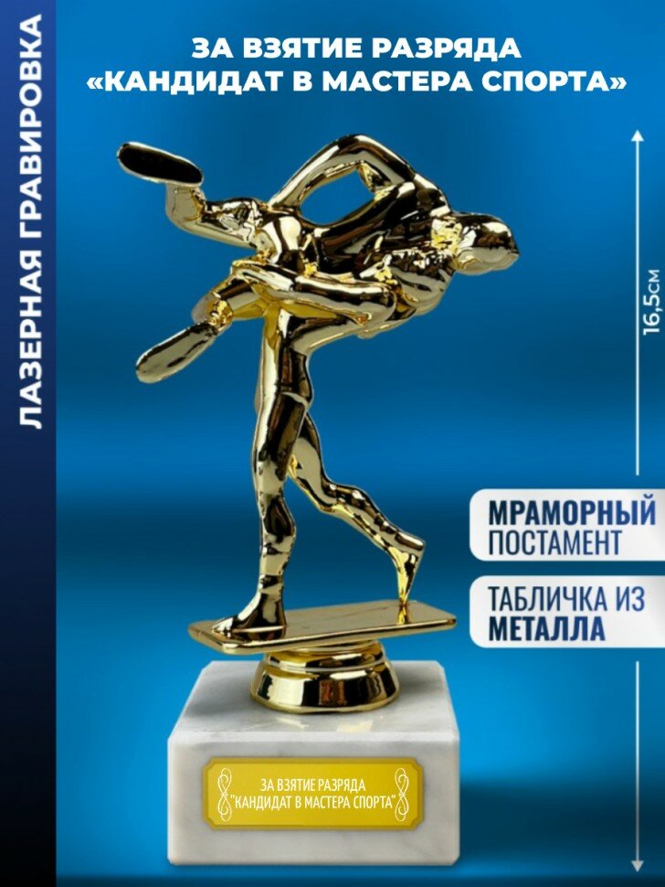 Статуэтка Борьба "За взятие разряда "кандидат в мастера спорта"