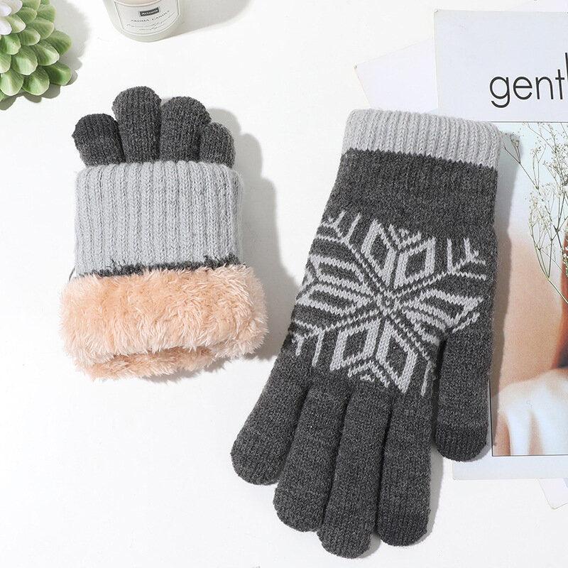 2026 Новейшие теплые перчатки, новые с флисовой подкладкой, утолщенные арктические флисовые зимние перчатки с сенсорным экраном, вязаные перчатки для мужчин, наружные, двухслойные, ветрозащитные