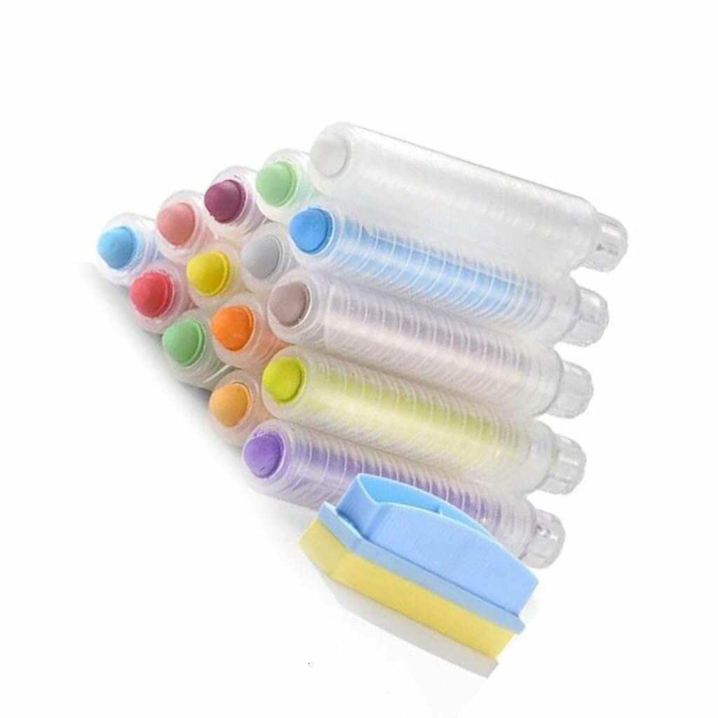 Тротуарный мел с держателем и ластиком для меловых досок