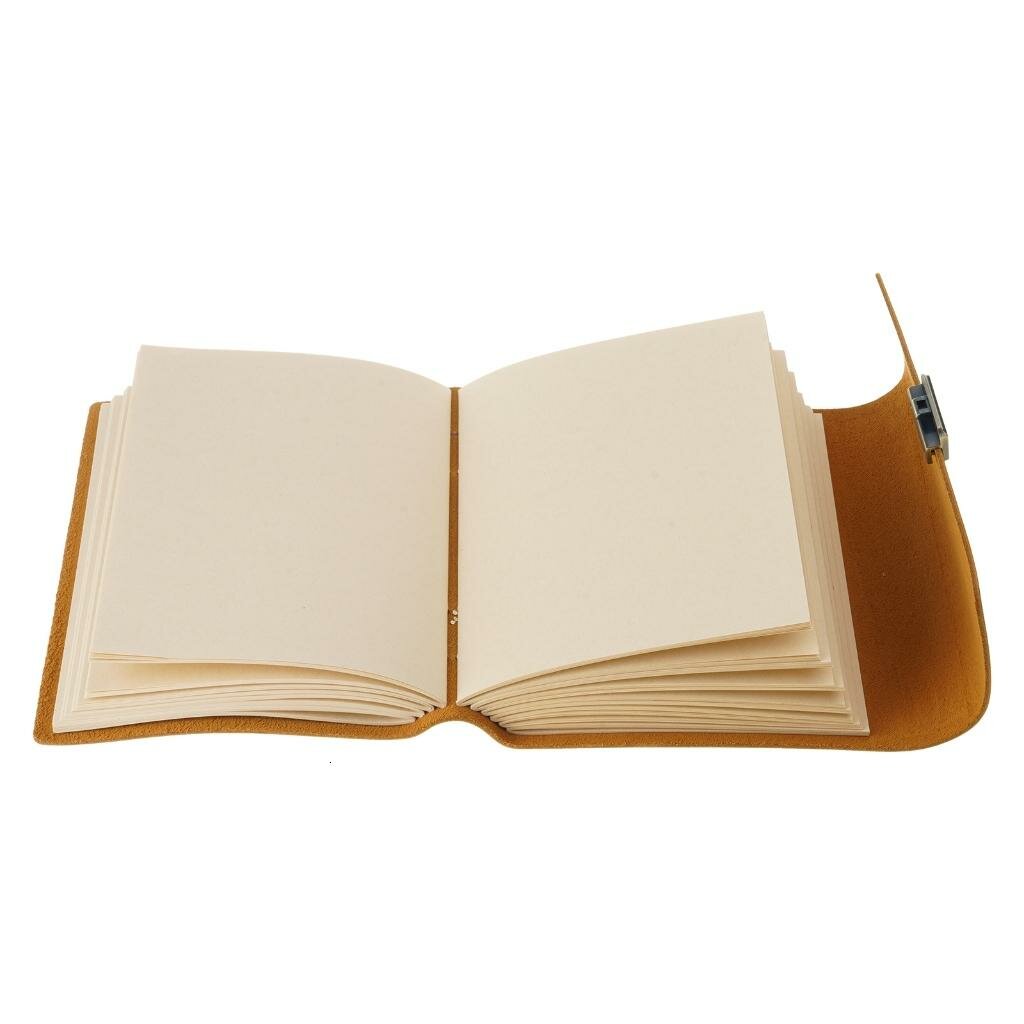 Кожаный дневник с замком, A6 - Коричневый