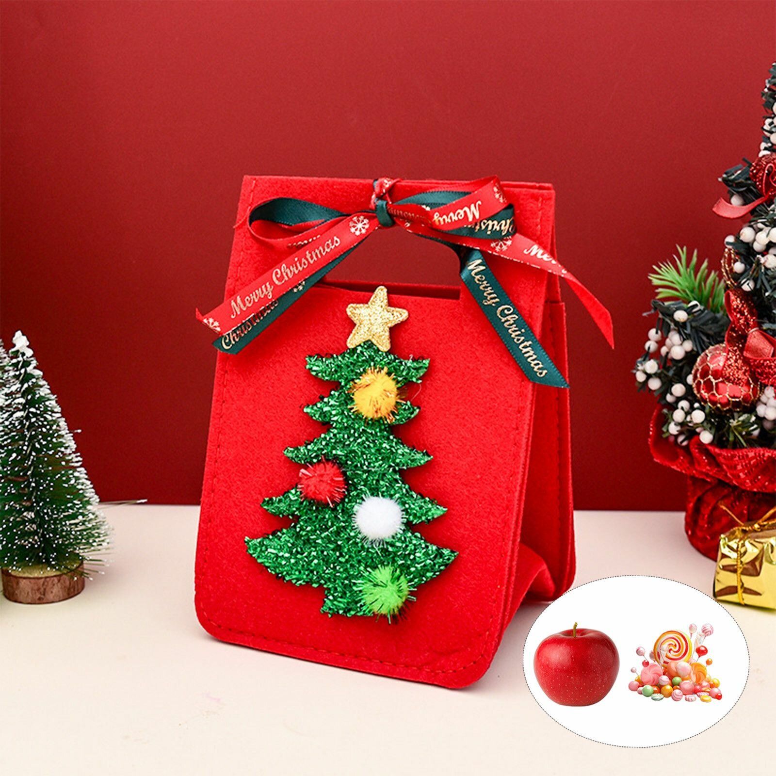 Рождественский подарочный пакет, украшение для новогодней вечеринки, многоразовый.