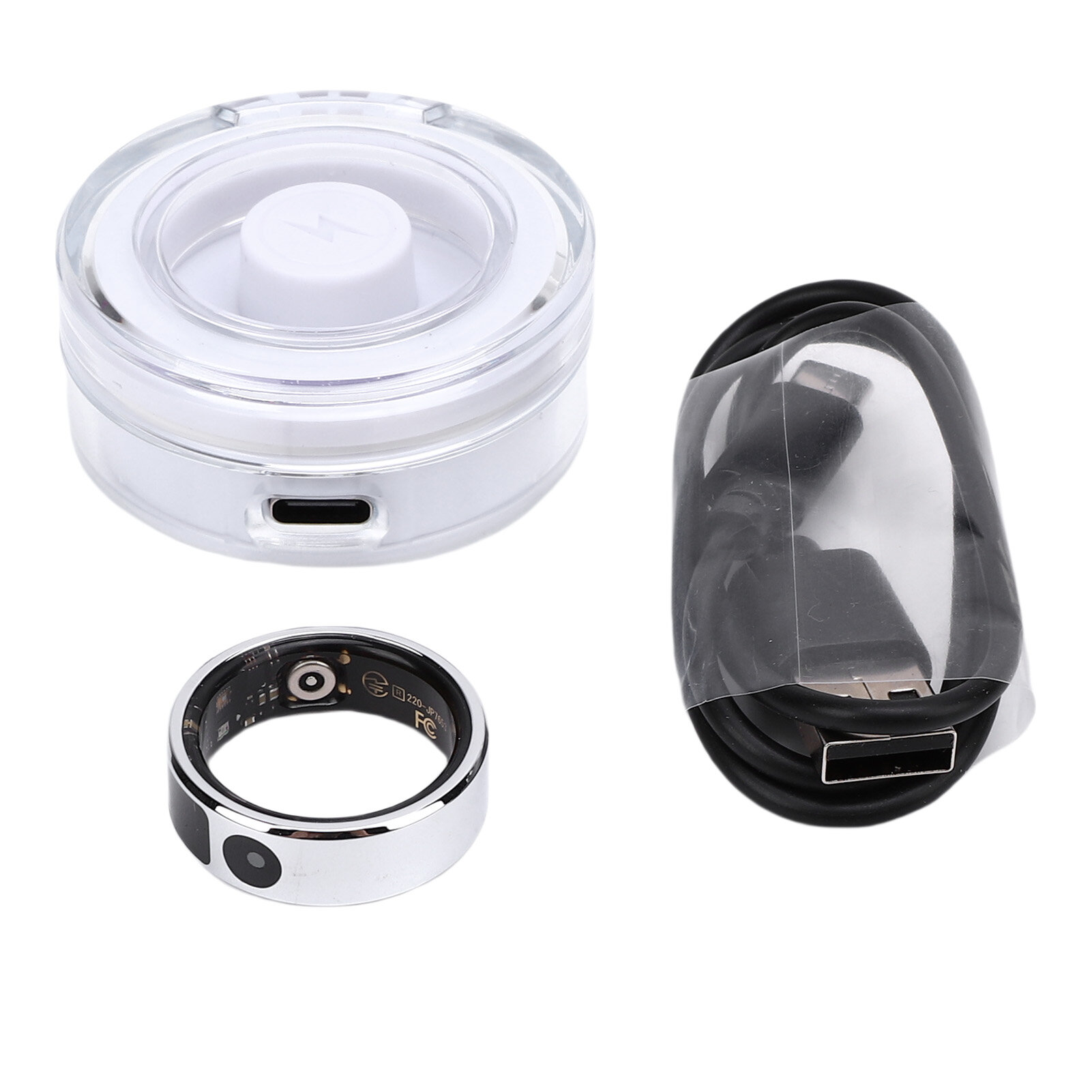 Фитнес-трекер Smart Ring для мужчин и женщин, сенсорный экран, водонепроницаемость 5ATM, запись тренировок, подсчет шагов, зарядное устройство, размер 12 (внутренний диаметр 21,5 мм, диаметр корпуса 67,5 мм).