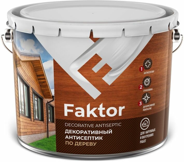 Антисептик FAKTOR декоративный 3 В 1 светлый ДУБ 0.6КГ ОЯК
