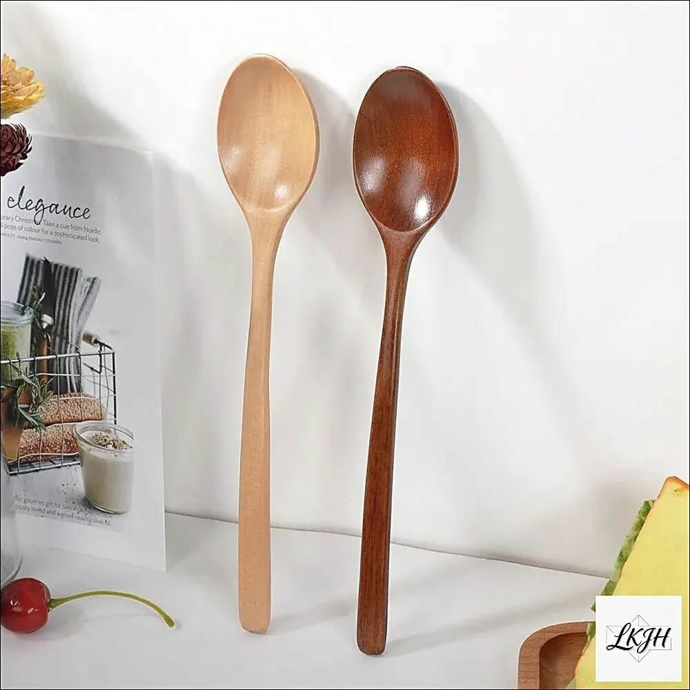 Ложка кофейная Деревянная ложка для еды кулинарная столовая, Размер 23.5 х 4.2 см 1 предм. хаки