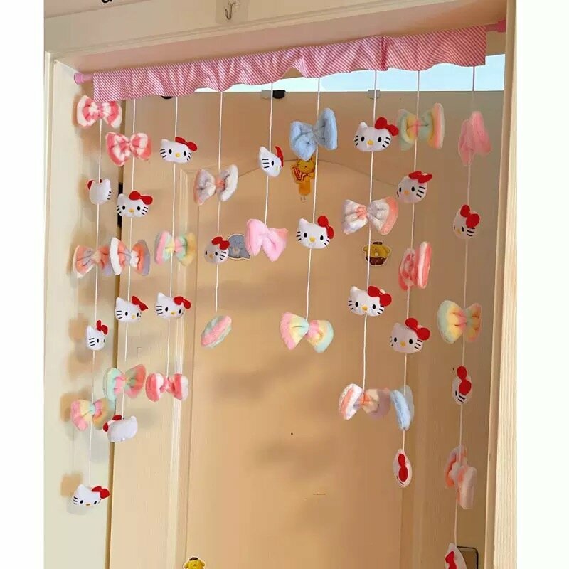 Дверная занавеска MINISO Hello Kitty Kuromi My Melody, 90x85cm, Розовый