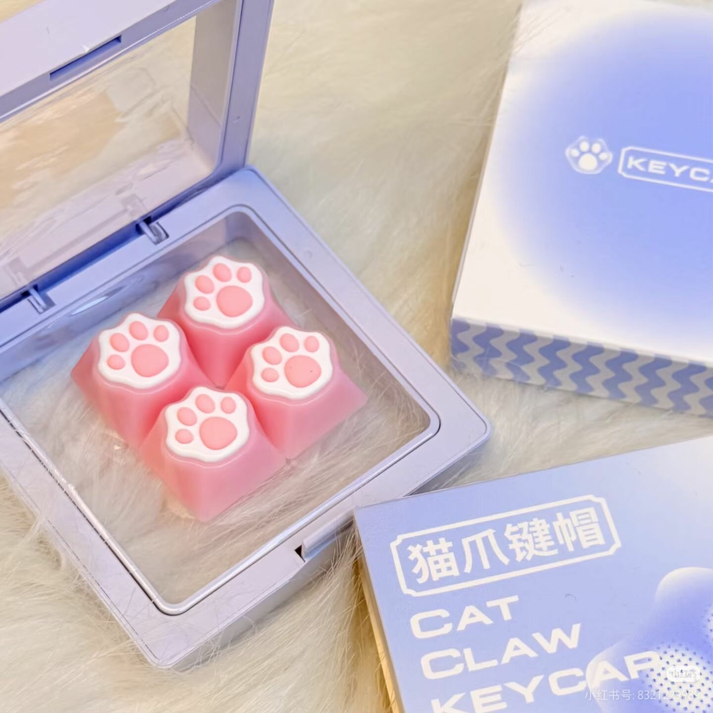 Сменные кейкапы для механических клавиатур "Лапы котят", персонализированные цветные колпачки для клавиатуры в виде кошачьих лапок