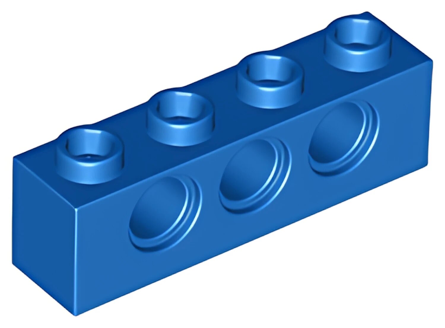 Деталь LEGO Technic, Brick 1 x 4 with Holes 3701 Blue U
