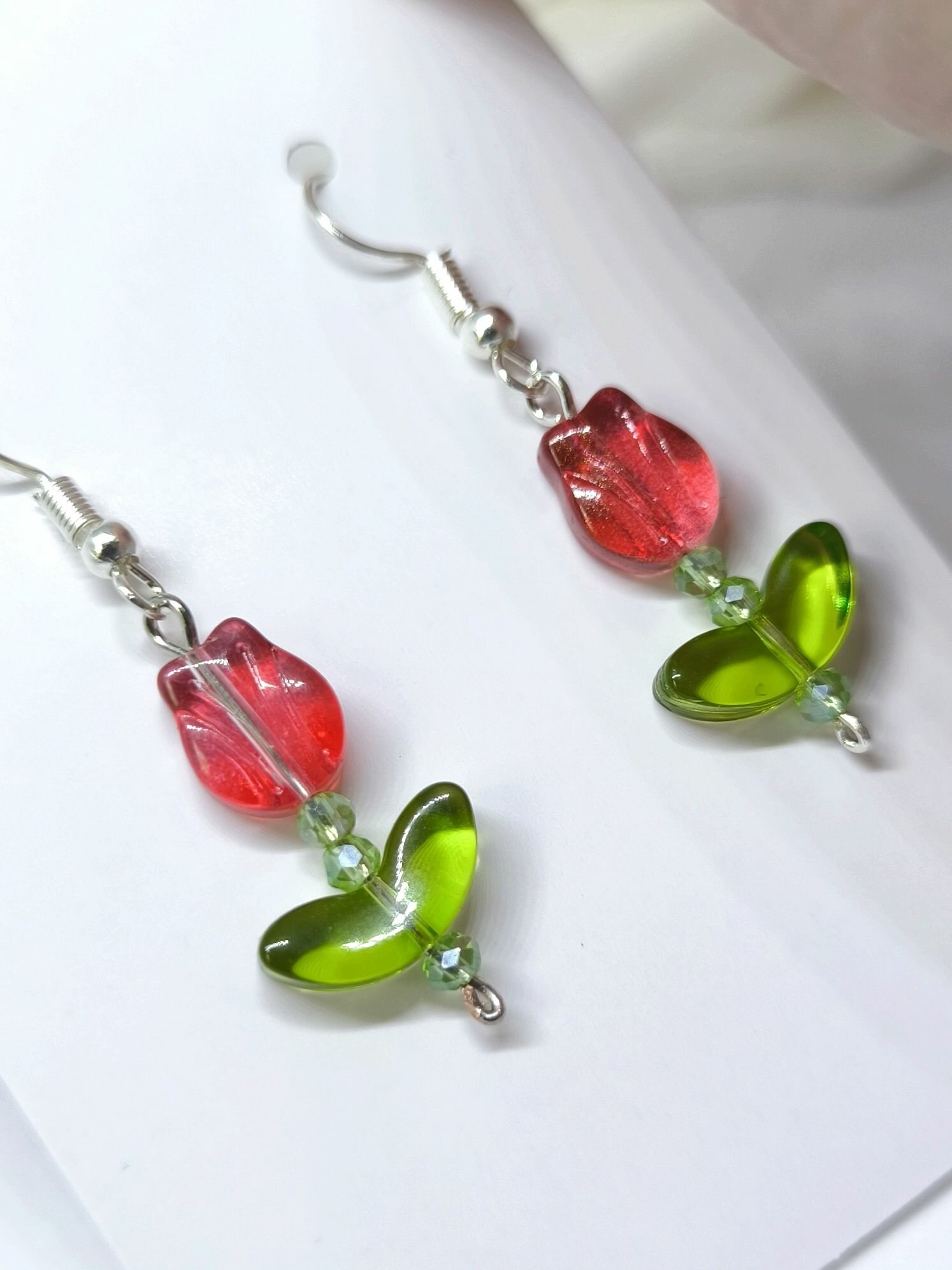 Серьги, стекло