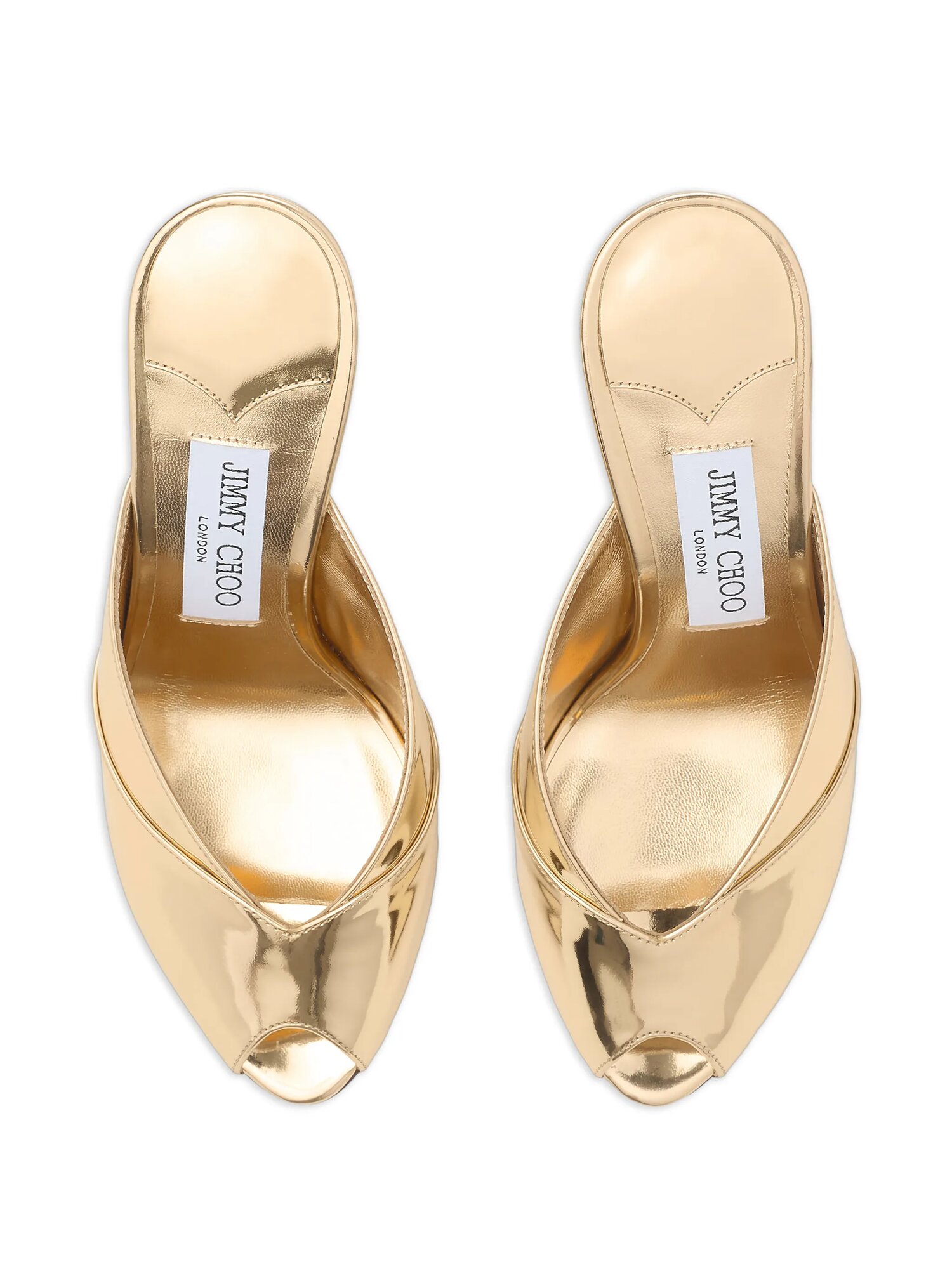 Мюли JIMMY CHOO, размер 37,5, золотой — фото 1