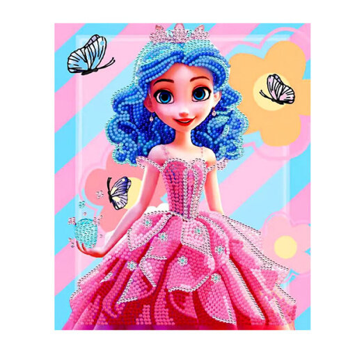 Картина алмазная Mazari "Принцесса", 25*30 см, частичная выкладка