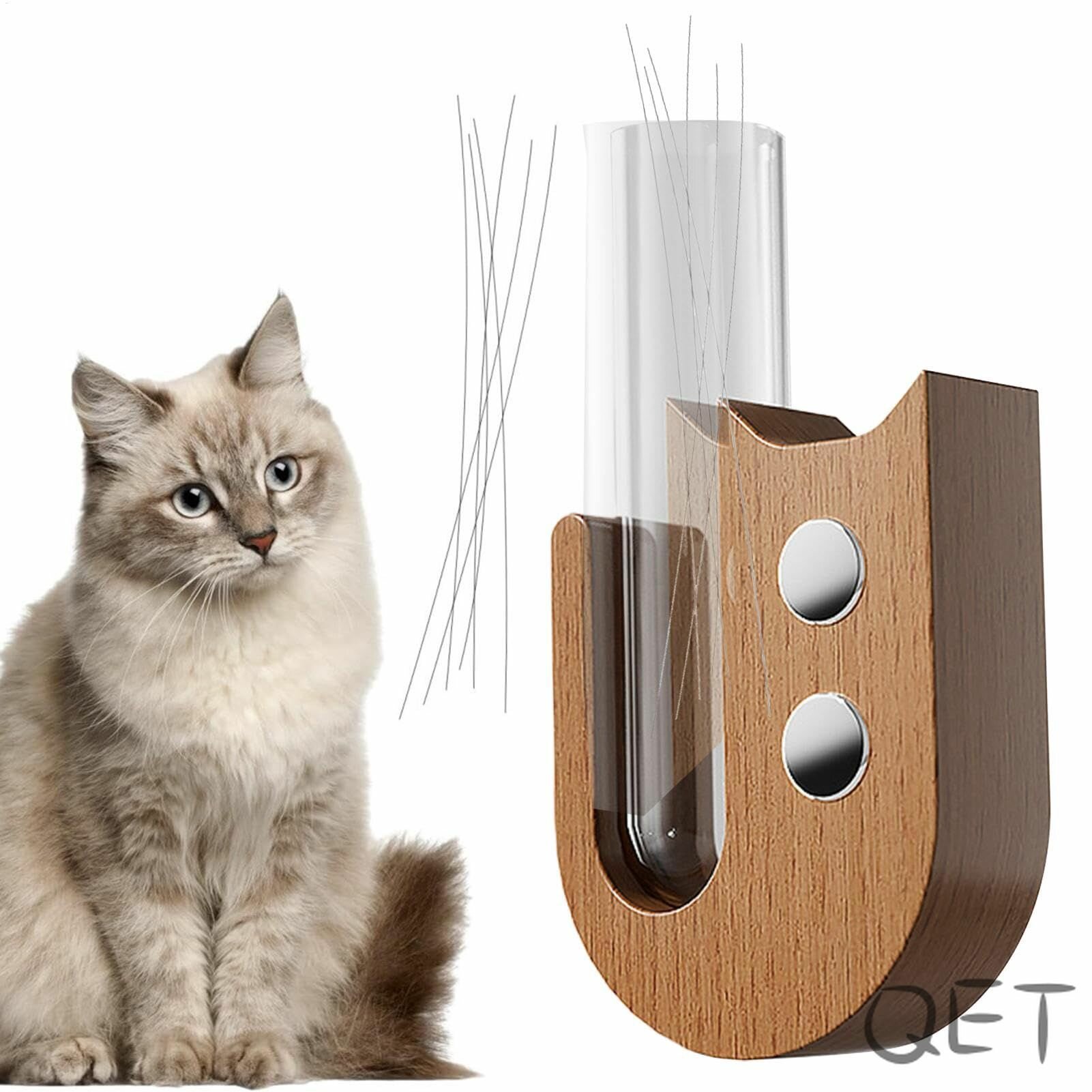 Прозрачная Стеклянная Ваза для Кошачьих Усов, светло-коричневый