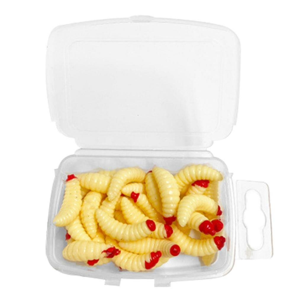 Искусственные черви для рыбалки, 30 желтый