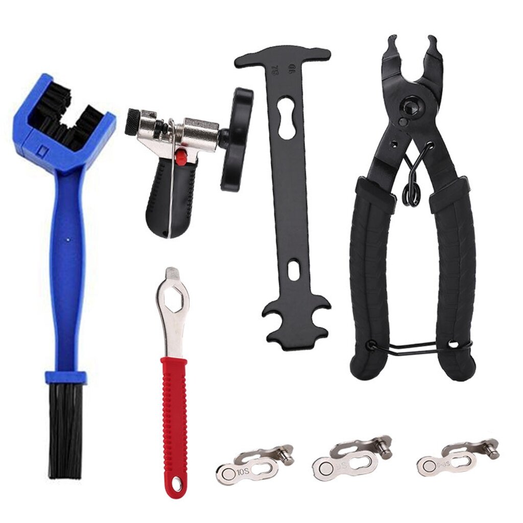 Набор Инструментов Для Ремонта Велосипедной Цепи Велосипедные Велосипеды Прерыватель Цепи Разветвитель Резака Индикаторы Износа Проверка Звеньев Плоскогубцы Для Снятия