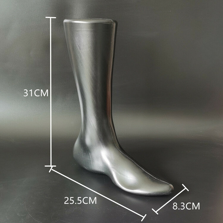 Манекен для ног, пластиковая форма для ног, черная форма для носков, плоское дно, форма для мужских и женских ног, модель обуви, растяжка для обуви, модель для ношения обуви