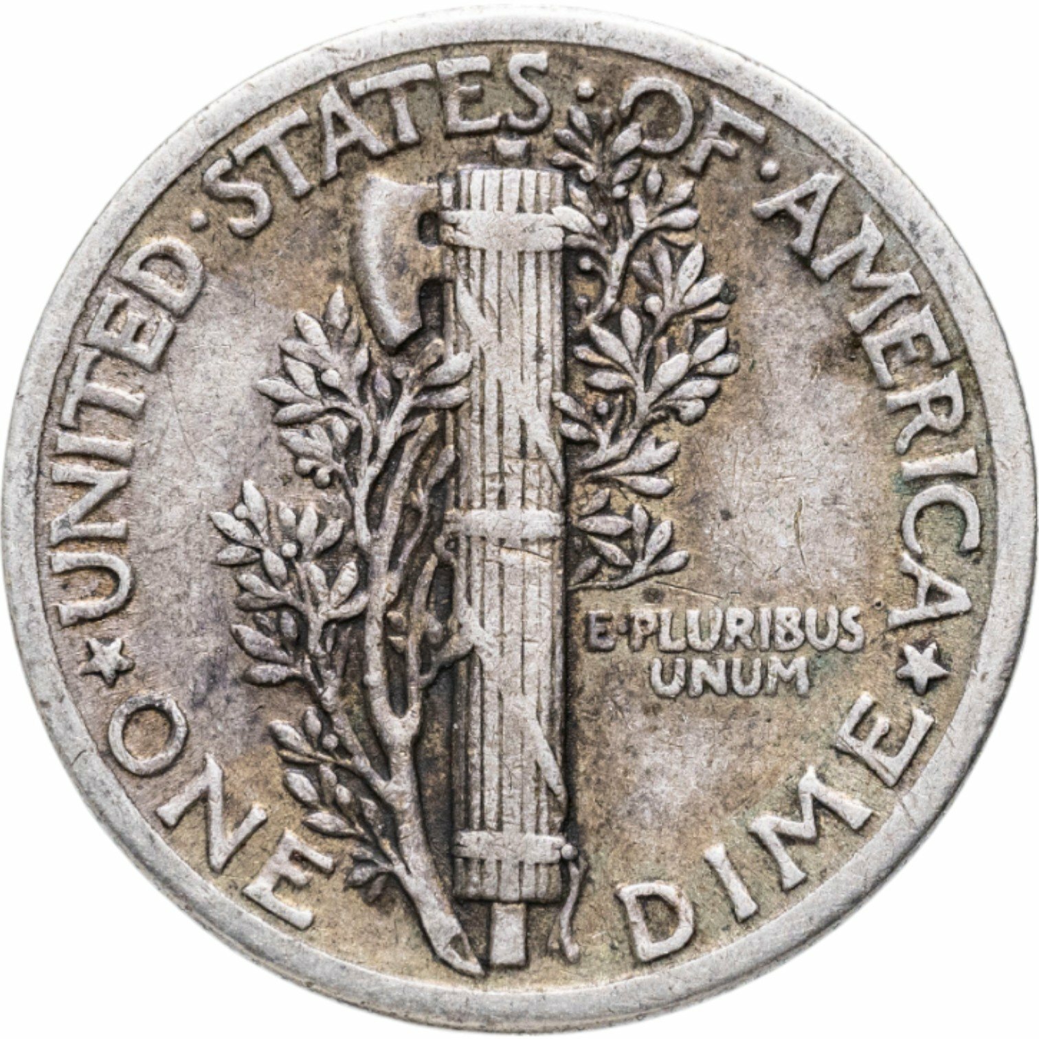 США 10 центов дайм 1935 "Mercury Dime", Серебро 900, в сохранности XF